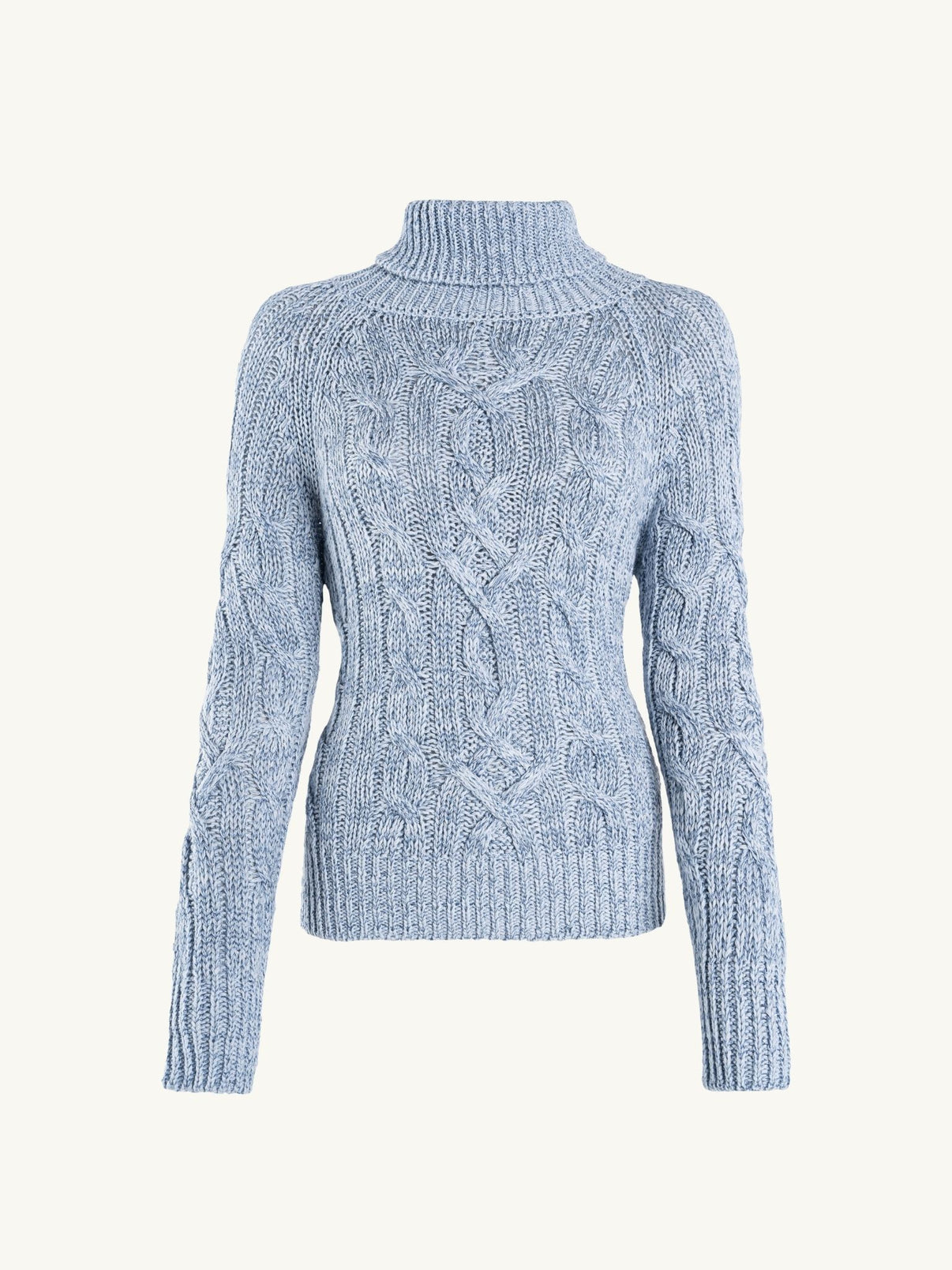 Elsa Cable Knit Sweater - Ice Blue Sequin – ASTA RESORT