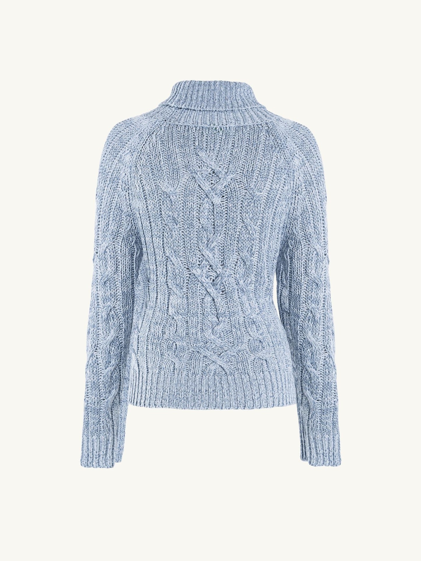 Elsa Cable Knit Sweater - Ice Blue Sequin – ASTA RESORT